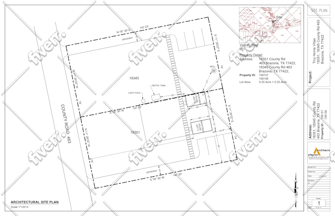 Draw 2d site plan, plot plan, property plan from google map by Dwell360 | Fiverr